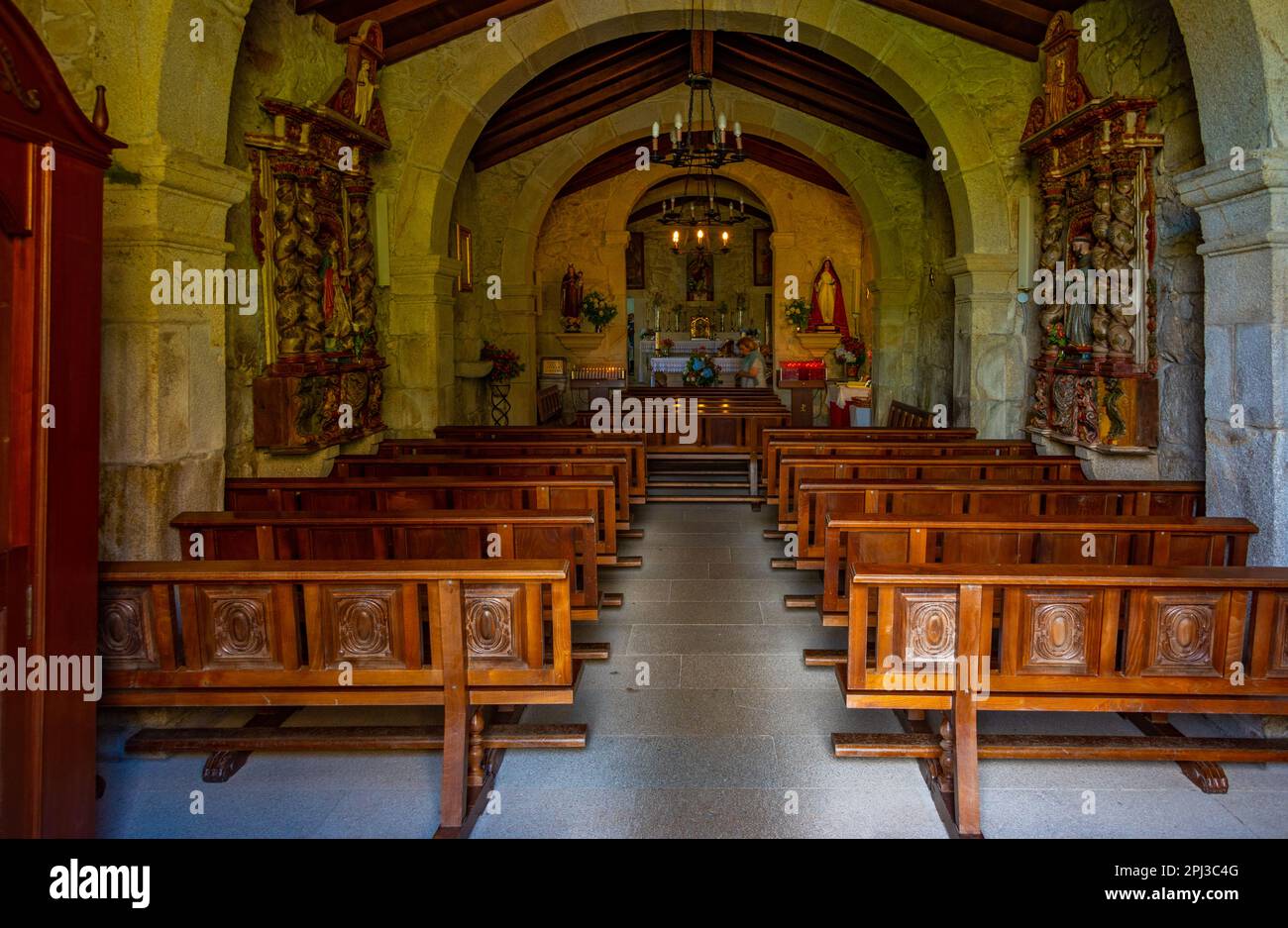 A Guarda, Spain, June 10, 2022: Interior of Hermitage at Santa Trega ...