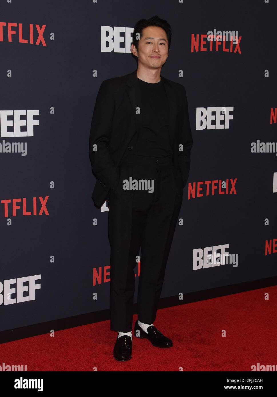 Steven Yeun arriving to Netflix’s “BEEF” Los Angeles Premiere held at ...