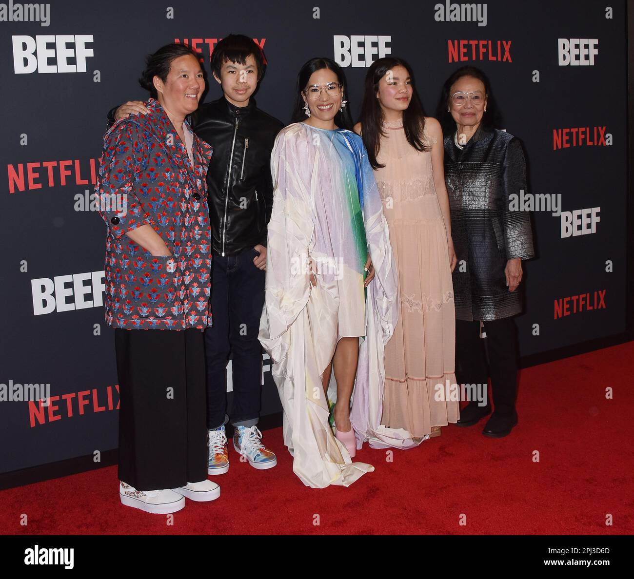 Ali Wong and Family arriving to Netflix’s “BEEF” Los Angeles Premiere held at the Tudum Theater ...