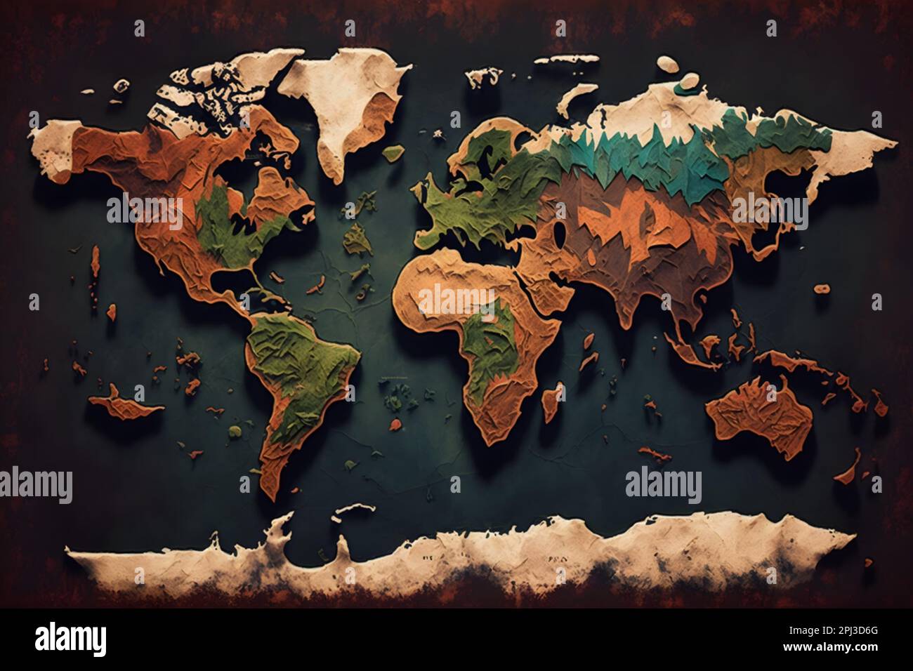 Ice age map of earth hi-res stock photography and images - Alamy