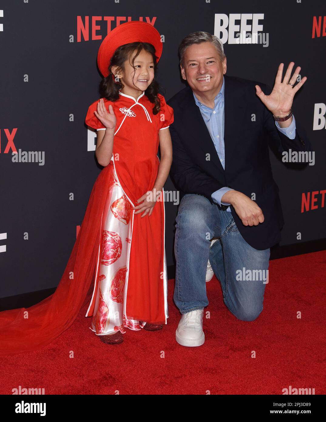 Remy Holt and Ted Sarandos arriving to Netflix’s “BEEF” Los Angeles Premiere held at the Tudum ...