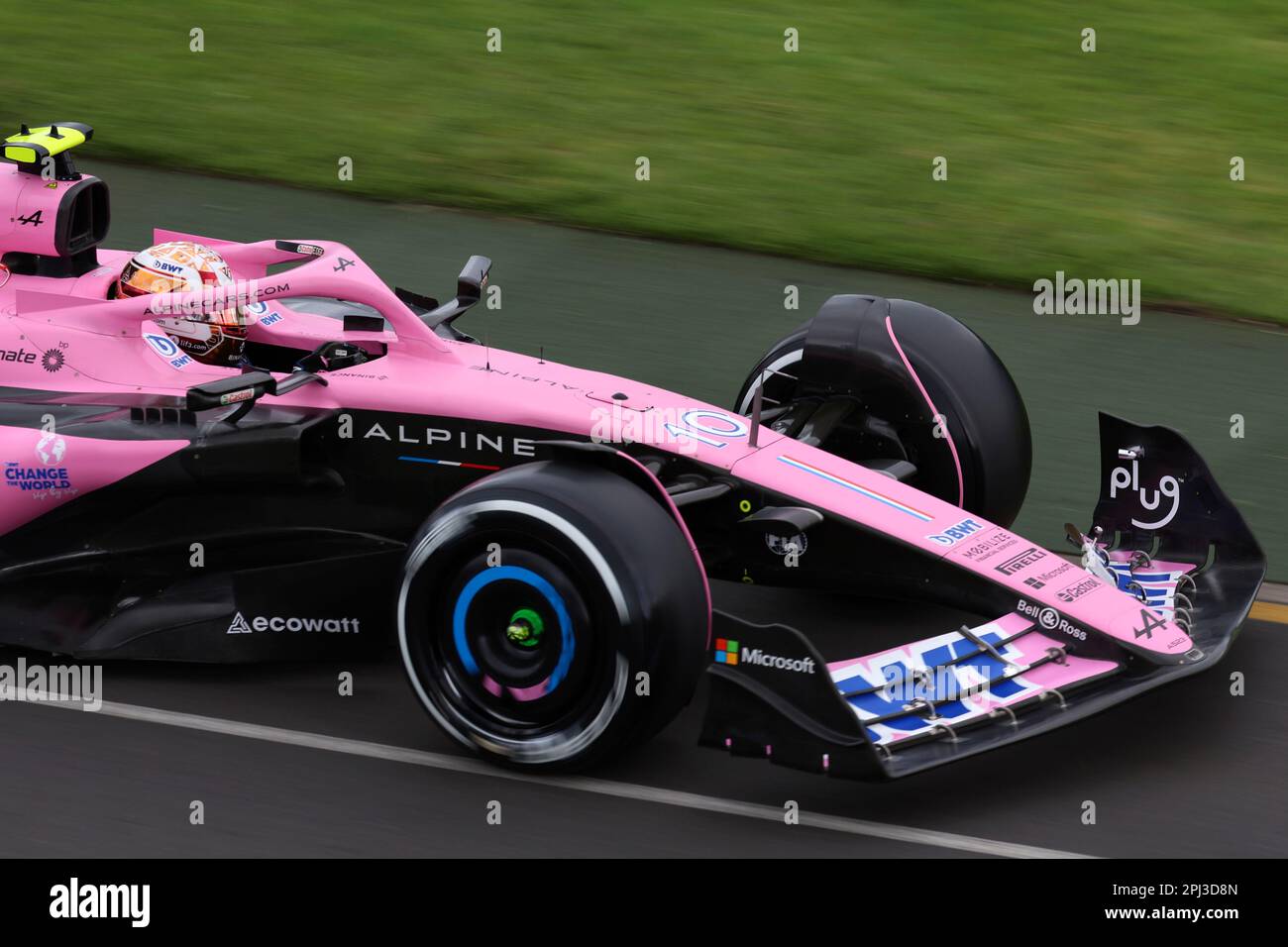 Alpine driver Pierre Gasly of France races his car during a practice ...