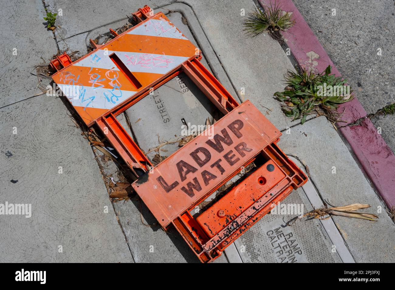 Los Angeles, California, USA. 30th Mar, 2023. A LADWP Water fence ...