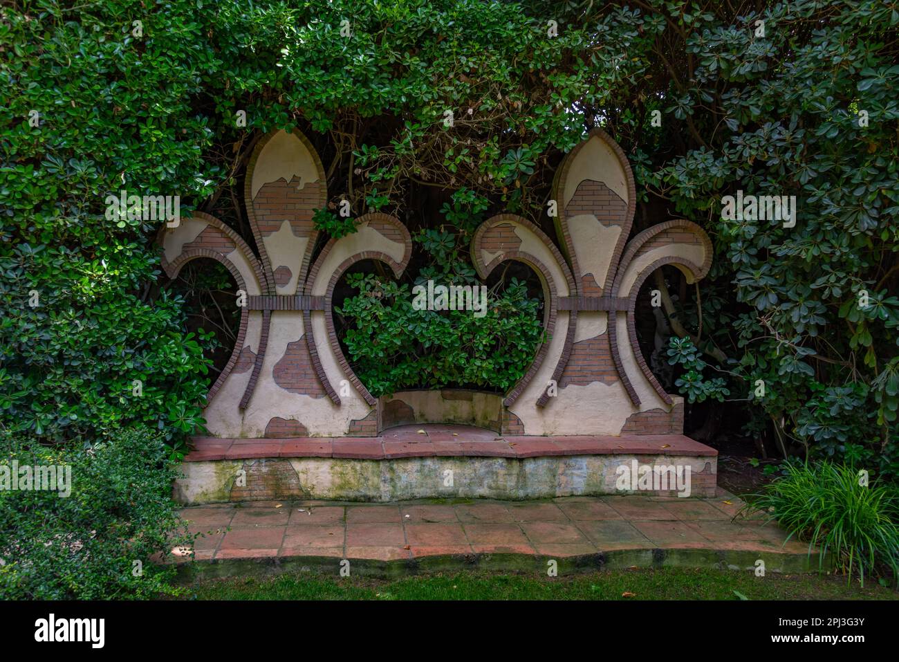 Pubol, Spain, May 26, 2022: Garden at Castell Gala Dali de Pubol Stock ...
