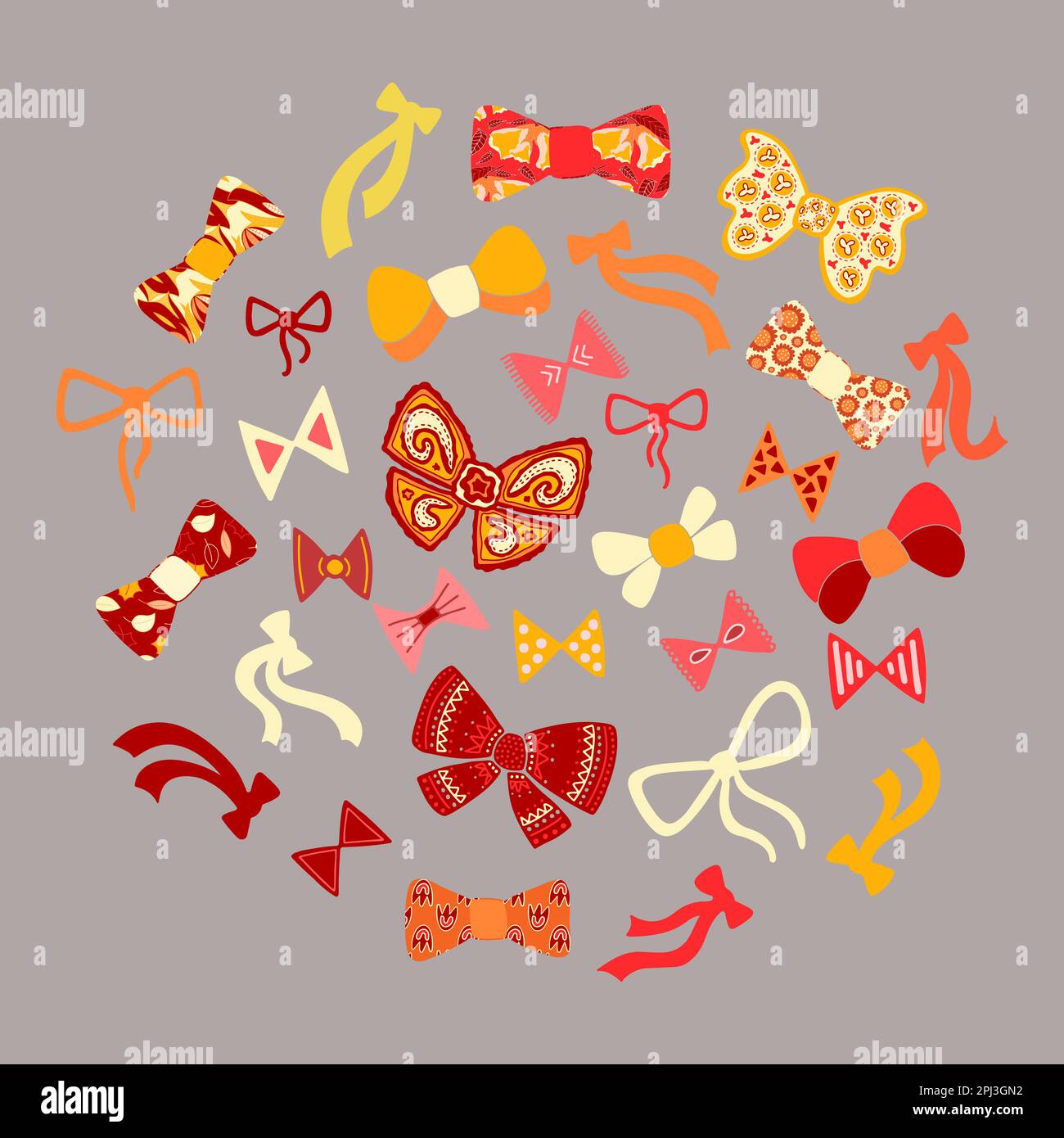 Set of different shapes and colours bows and ribbons Stock Vector Image ...
