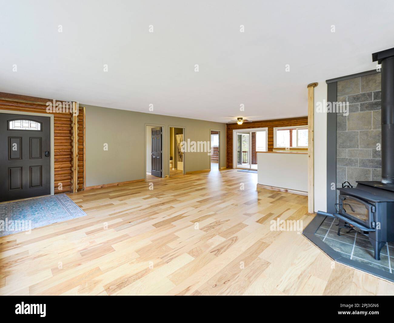 Modern residential empty living room interior Stock Photo - Alamy