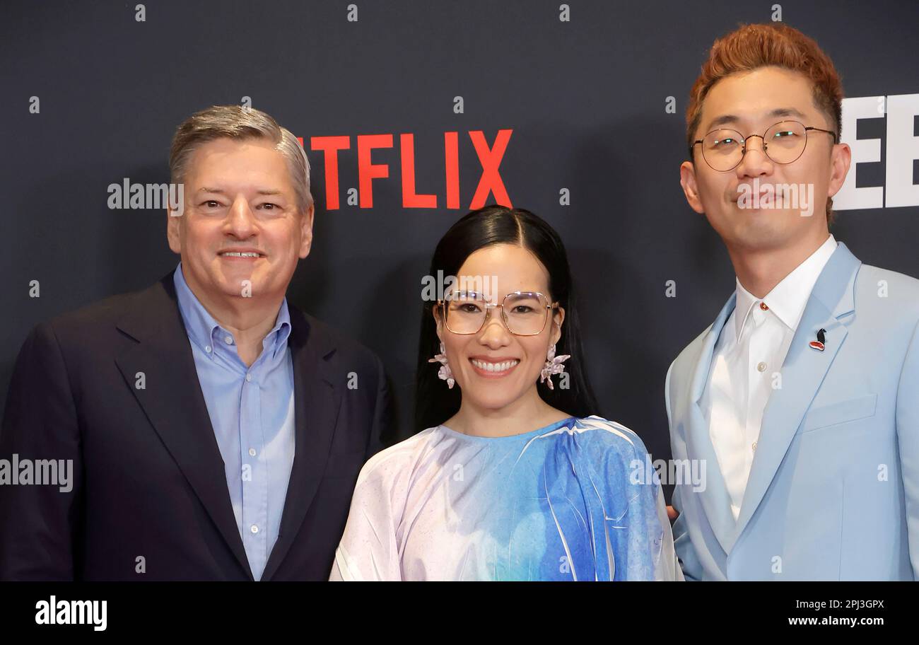 Los Angeles, California, USA. 30th Mar, 2023. Lee Sung Jin, Ali Wong, Steven Yeun. Los Angeles ...