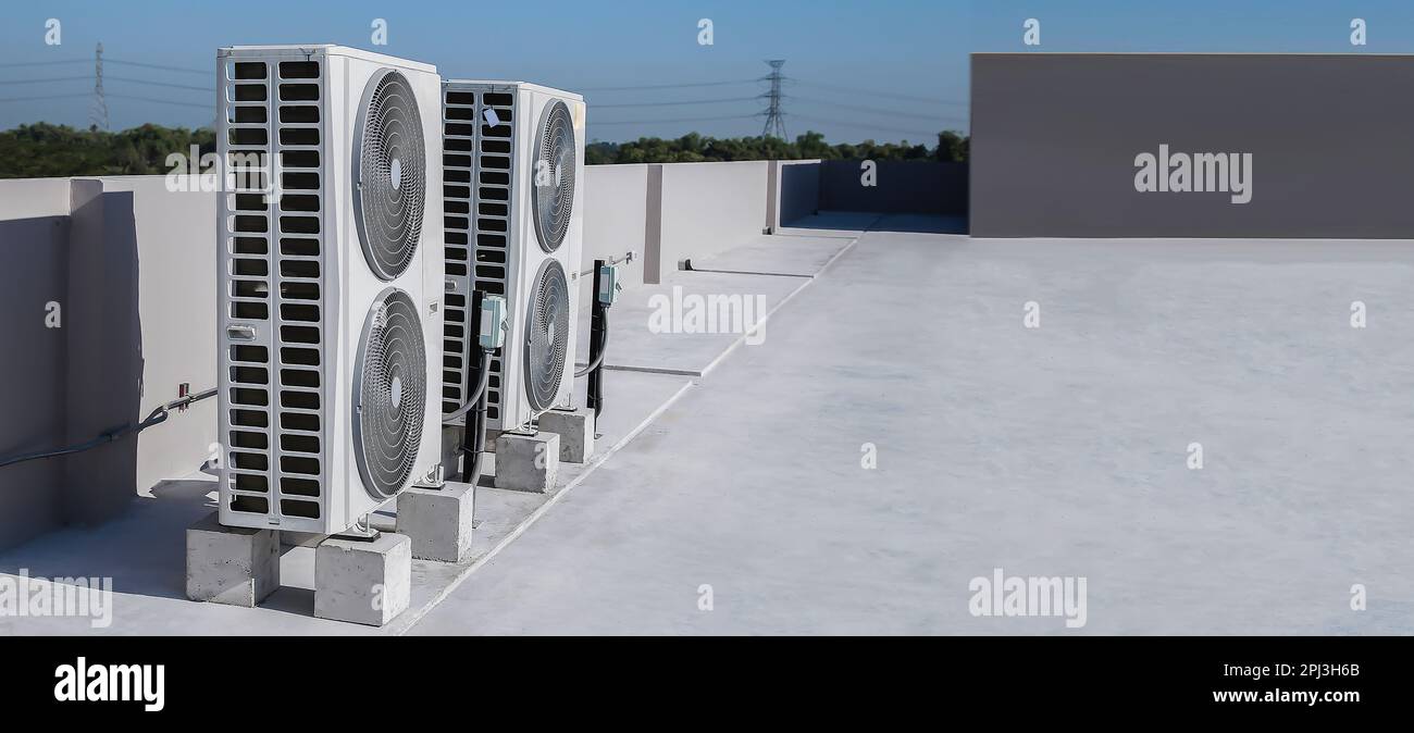 air condition outdoor unit compressor install outside the building ...