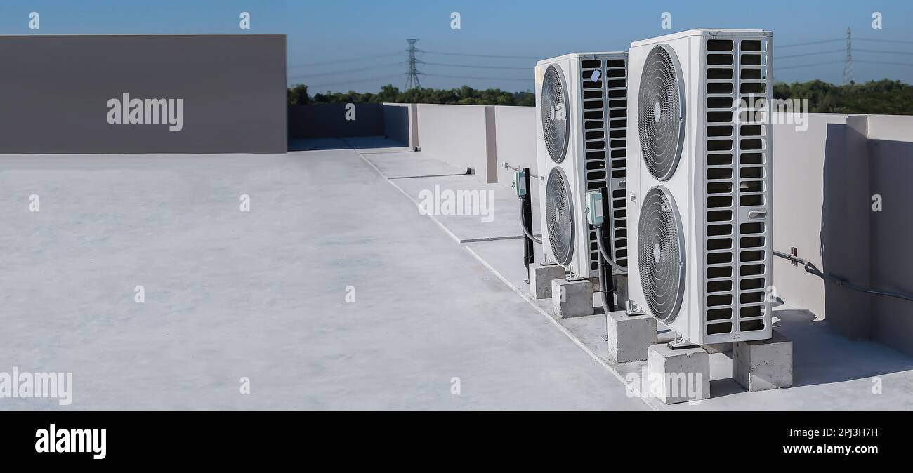 air condition outdoor unit compressor install outside the building ...