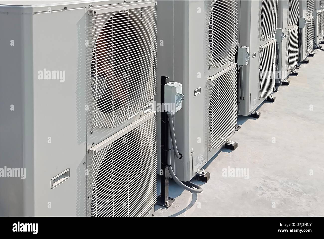 air condition outdoor unit compressor install outside the building ...