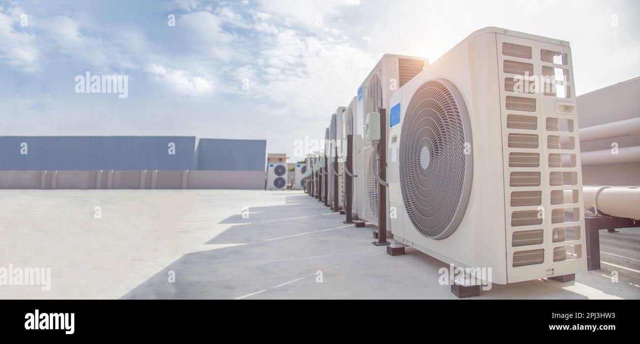 air condition outdoor unit compressor install outside the building ...