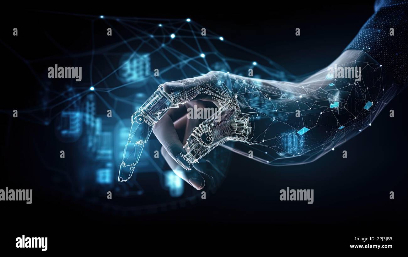 Science and artificial intelligence digital technologies of futuristic ...