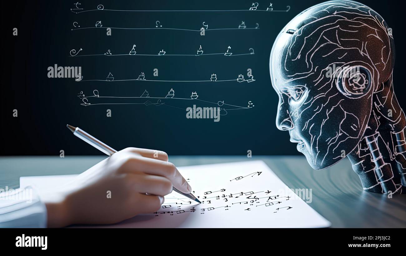 Artificial intelligence chat writing articles, copywriting concept ... Artificial intelligence chat writing articles, copywriting concept ...