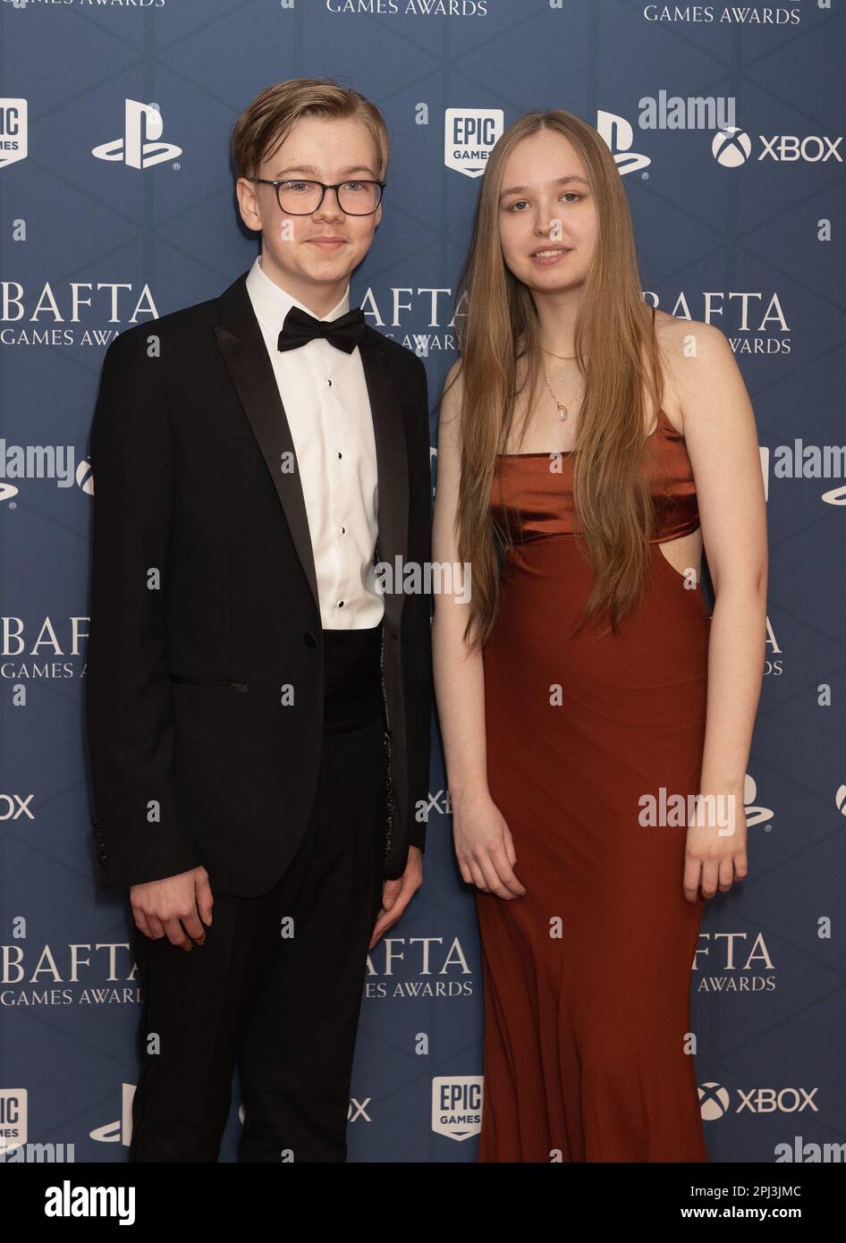Alfie Wilkinson and Jaime Williams attend the BAFTA Games Awards at the ...