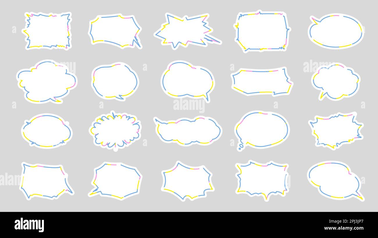 Speech bubbles of various shapes. Vector data that is easy to edit ...
