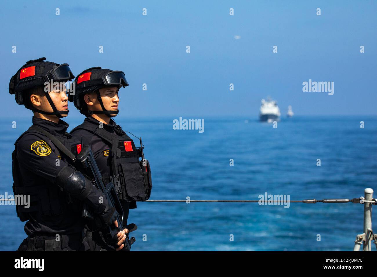 Qingdao. 8th Feb, 2023. Soldiers of the 42nd fleet of the Chinese ...