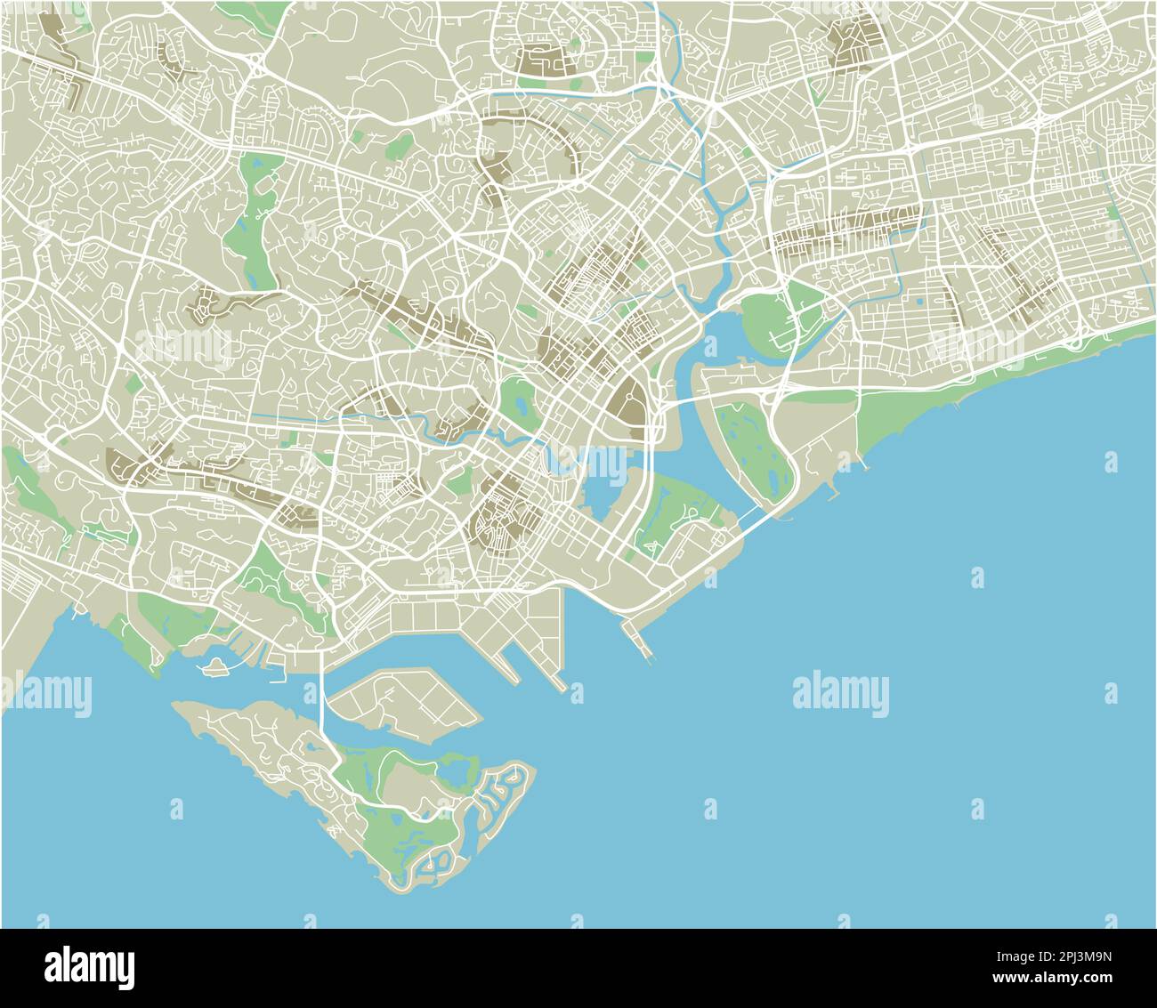 Vector city map of Singapore with well organized separated layers Stock Vector Image & Art - Alamy