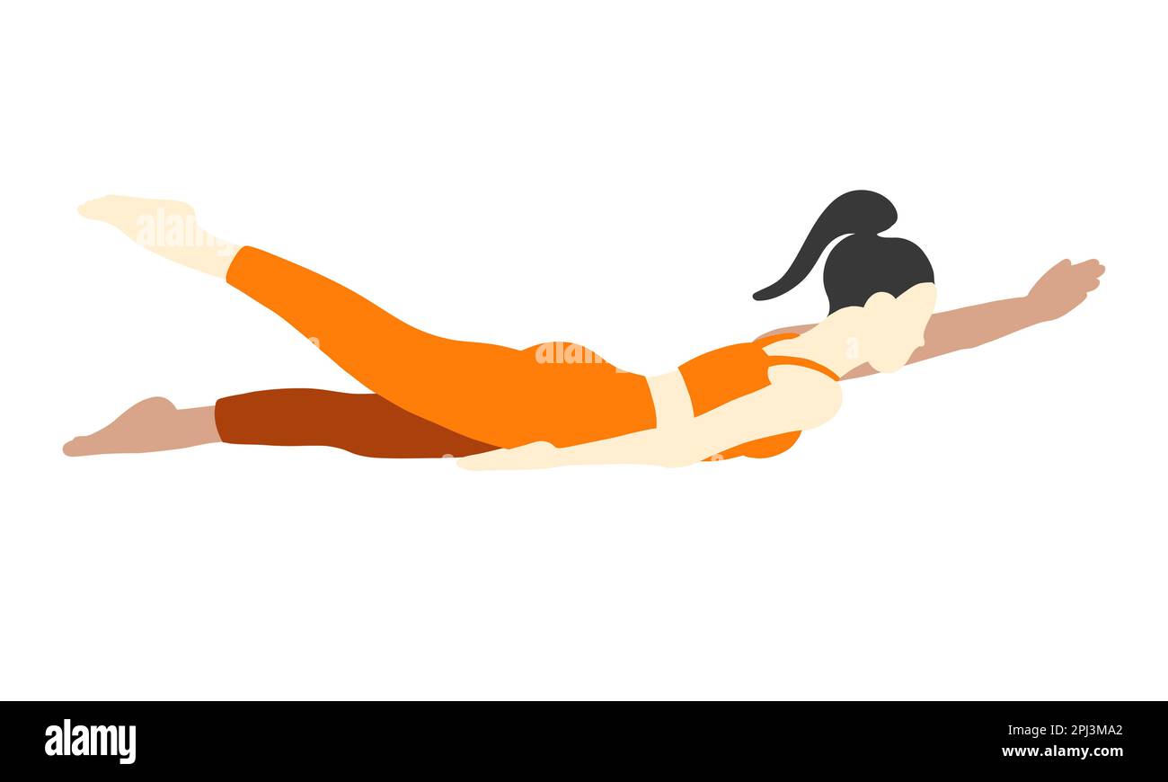 Flexibility yoga pose. Asian female, lady, woman, girl. Meditation ...