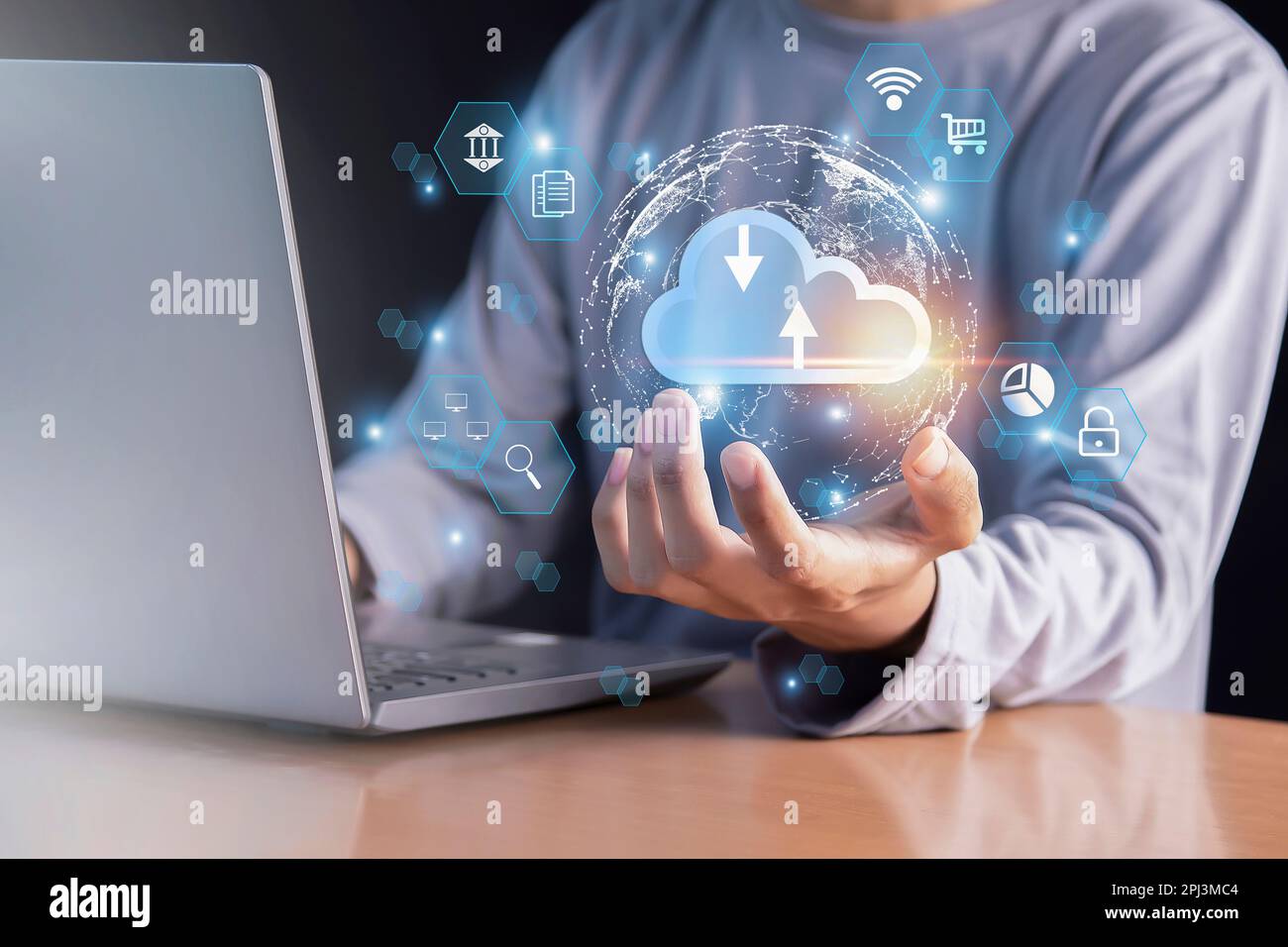 Cloud and Electronic Storage Global Internet Connection Stock Photo - Alamy