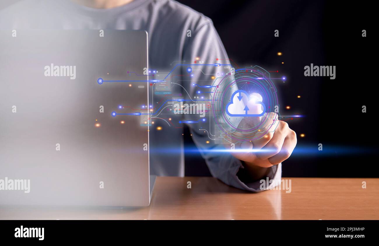 Cloud and Electronic Storage Global Internet Connection Stock Photo - Alamy