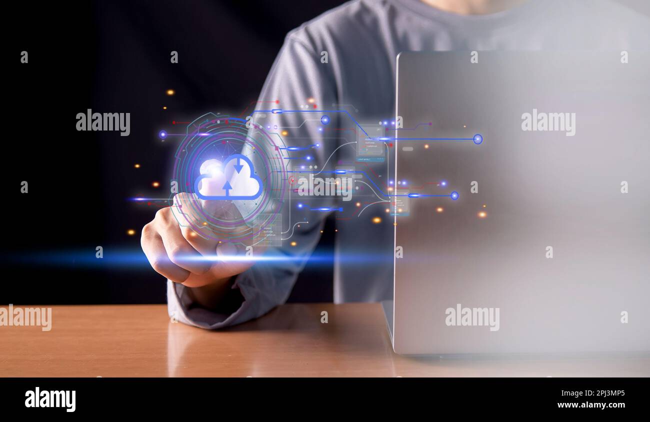 Cloud and Electronic Storage Global Internet Connection Stock Photo - Alamy