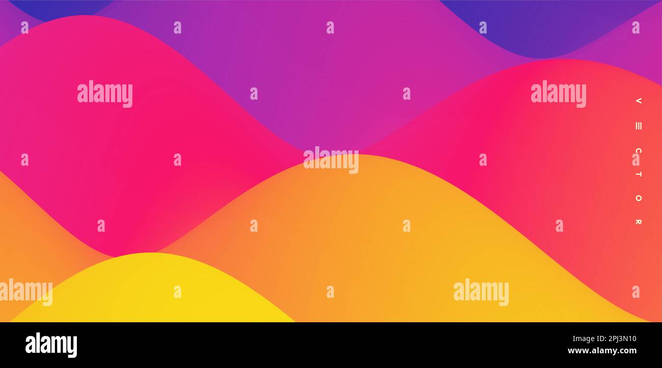 Abstract wavy background with modern gradient colors. Trendy liquid ...