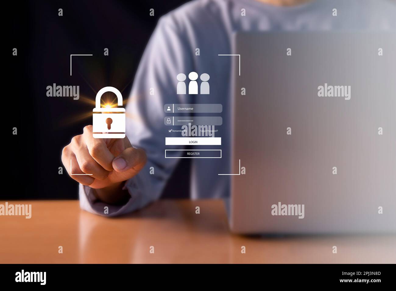 Internet User Authentication System With Username And Password Cyber