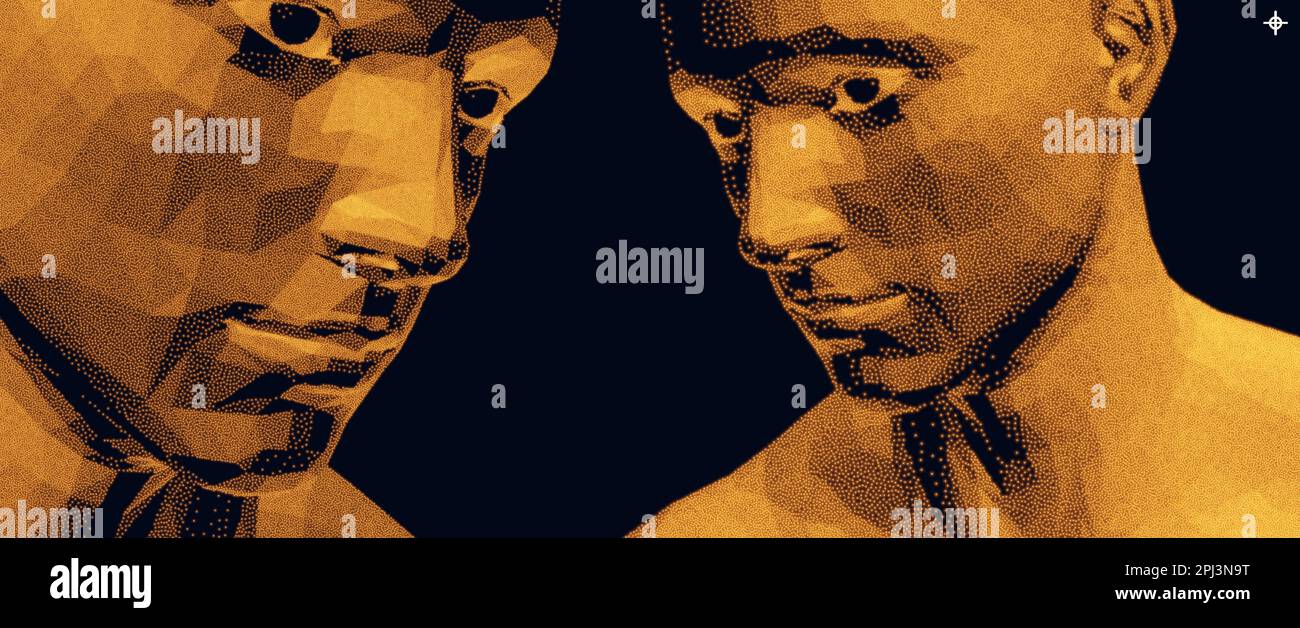 Abstract digital human head. Technology and robotics concept. 3D vector ...