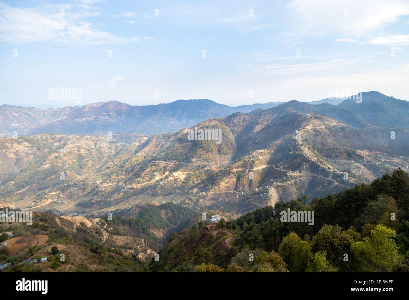 Beautiful Kathmandu Landscape with Forest, Rhododendron, seen from ...