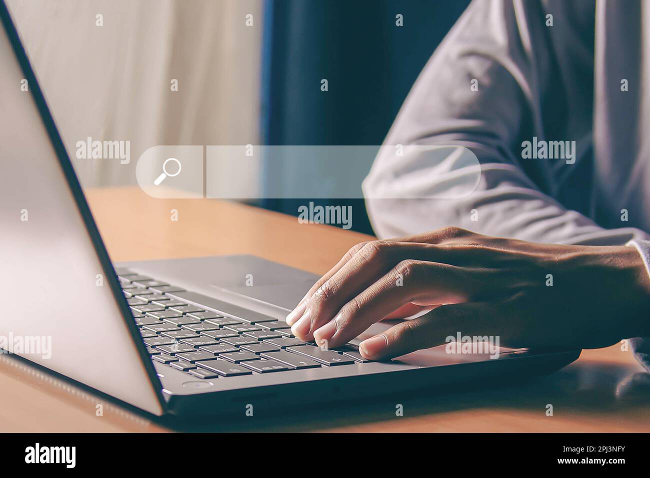 Searching The Internet With A Search Bar Working On A Smartphone Internet Network Concept Stock 