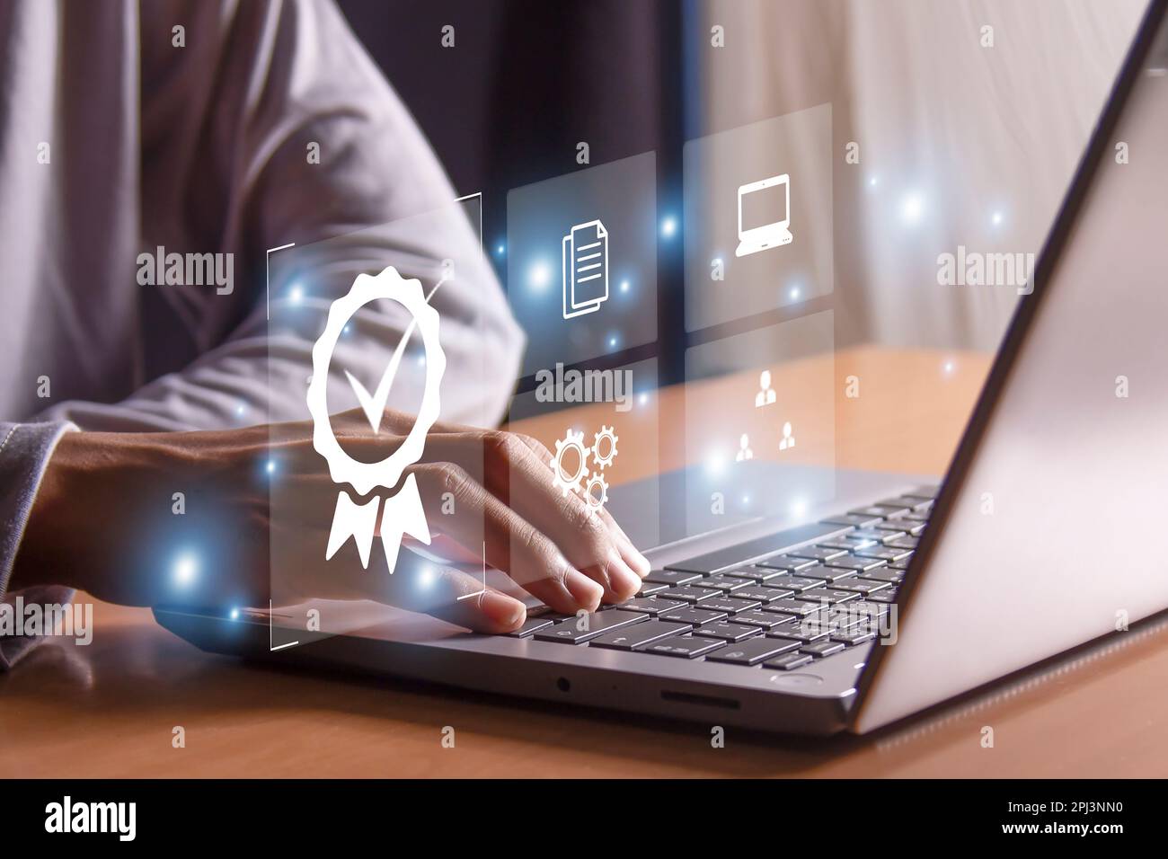 Quality Management and Quality Control Certification concept standard ...