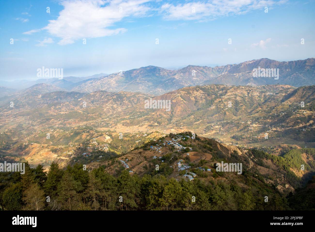Beautiful Kathmandu Landscape with Forest, Rhododendron, seen from ...