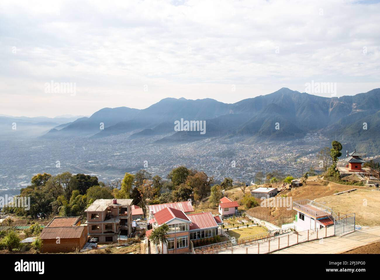 Beautiful Kathmandu Landscape with Forest, Rhododendron, seen from ...