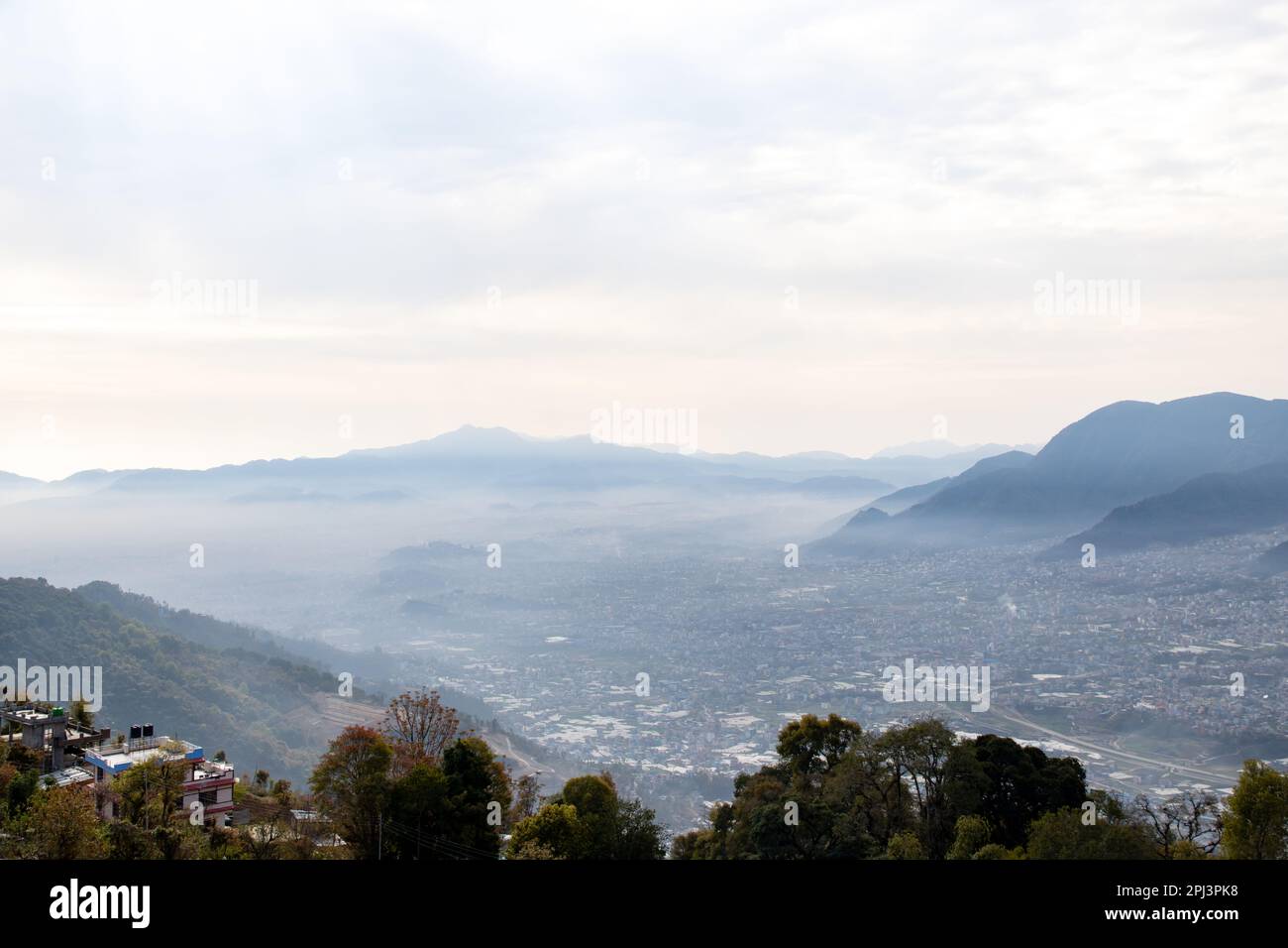 Beautiful Kathmandu Landscape with Forest, Rhododendron, seen from ...