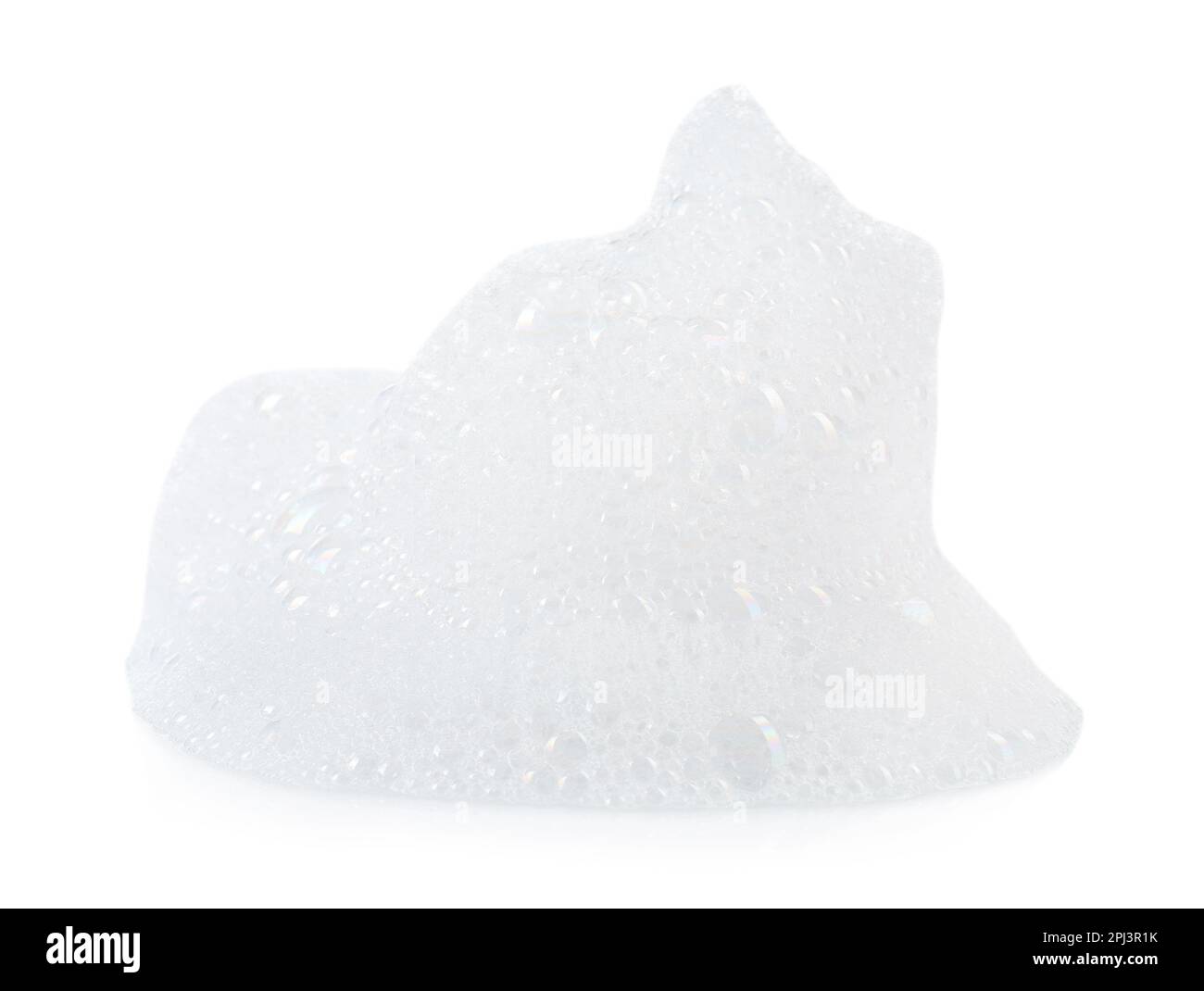 Drop of fluffy bath foam isolated on white Stock Photo - Alamy