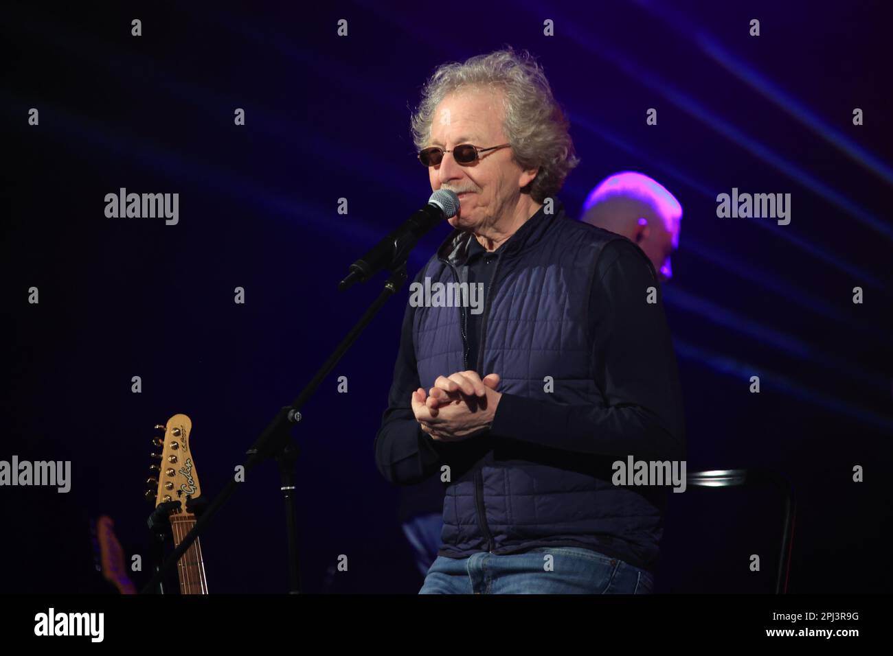 Italian songwriter Fabio Concato performing at Teatro Duse during his ...
