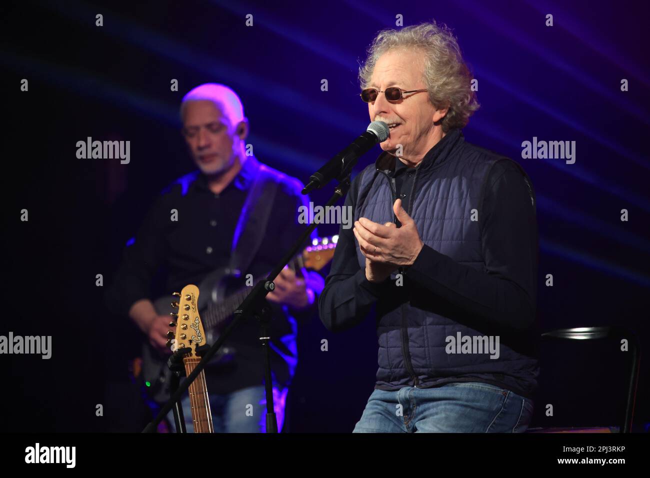Italian songwriter Fabio Concato performing at Teatro Duse during his ...