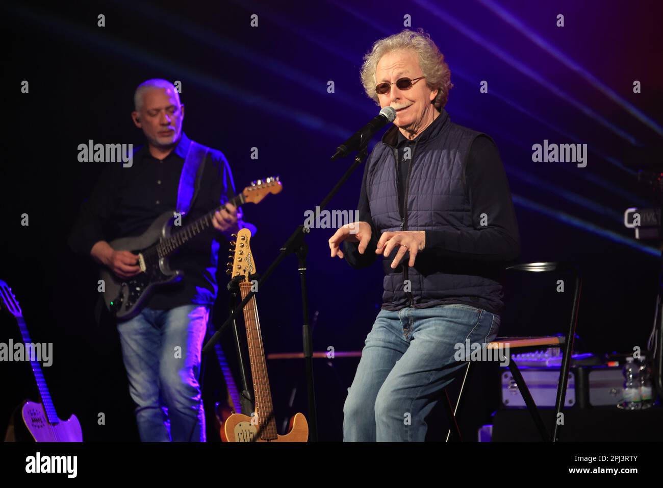 Italian songwriter Fabio Concato performing at Teatro Duse during his ...