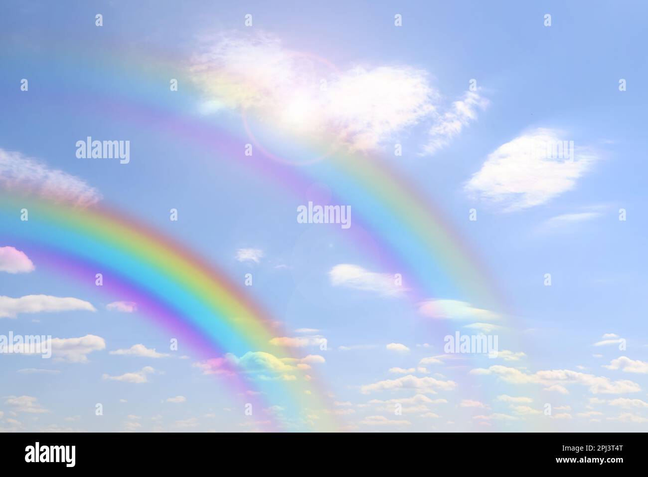 Real Rainbows In The Sky On A Sunny Day