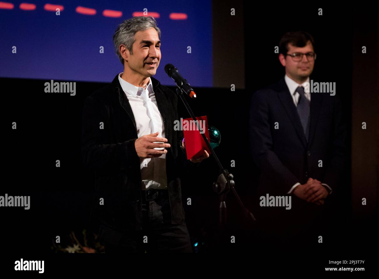 Prague, Czech Republic. 30th Mar, 2023. US Ambassador Bijan Sabet, left ...
