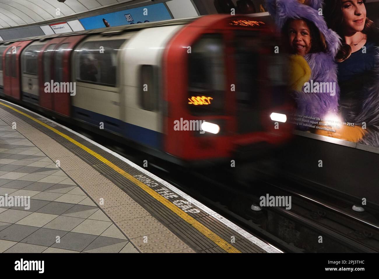 London, United Kingdom - February 02, 2019: London underground station ...