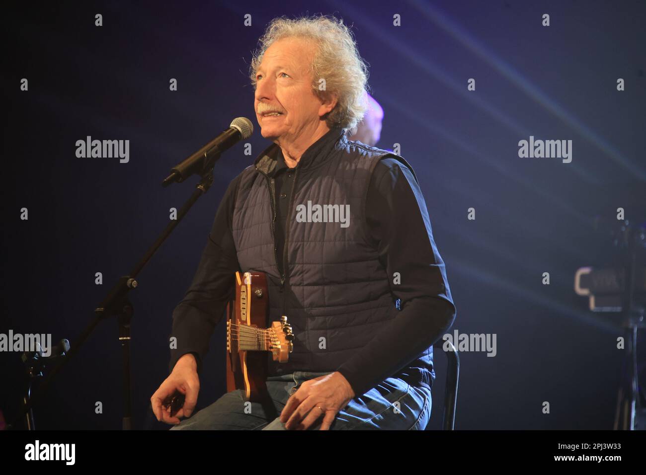 Italian songwriter Fabio Concato performing at Teatro Duse during his ...