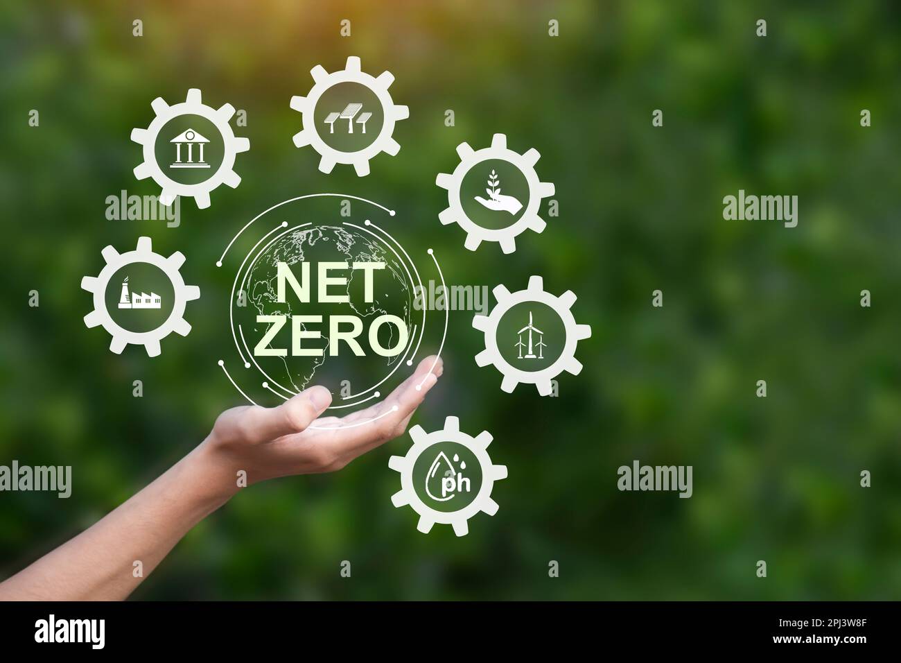 Carbon neutral and net zero concept. natural environment Climate ...