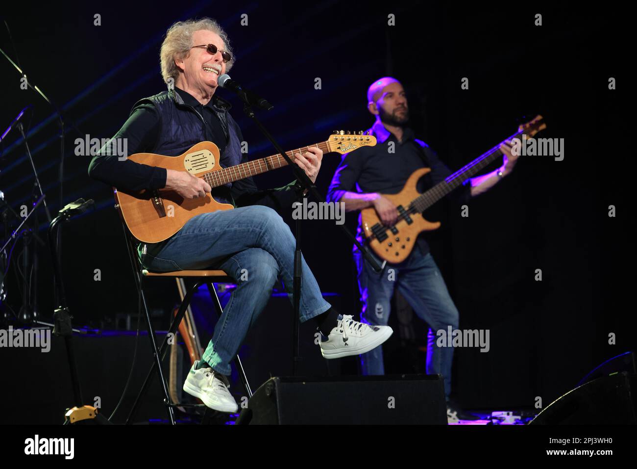 Italian songwriter Fabio Concato performing at Teatro Duse during his ...