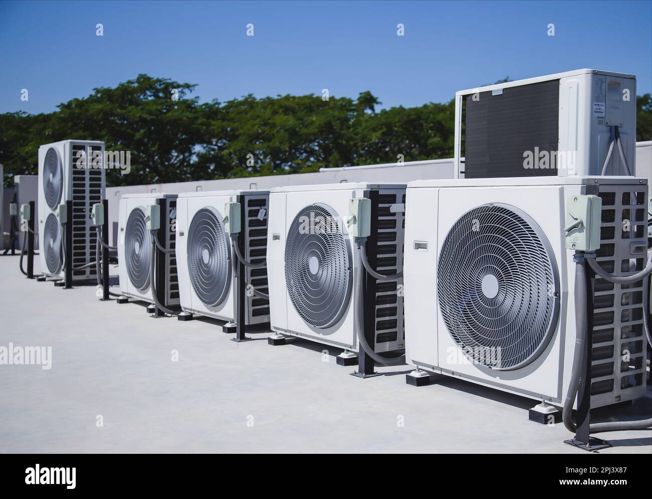 air condition outdoor unit compressor install outside the building ...
