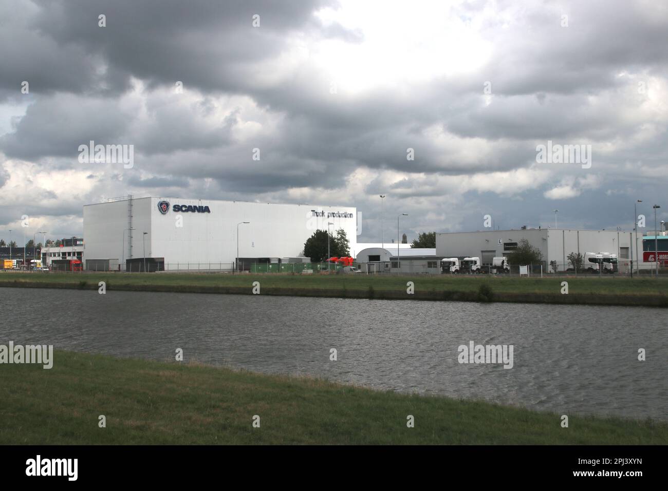 Scania Production factory in Zwolle, the largest assembly plant of the ...