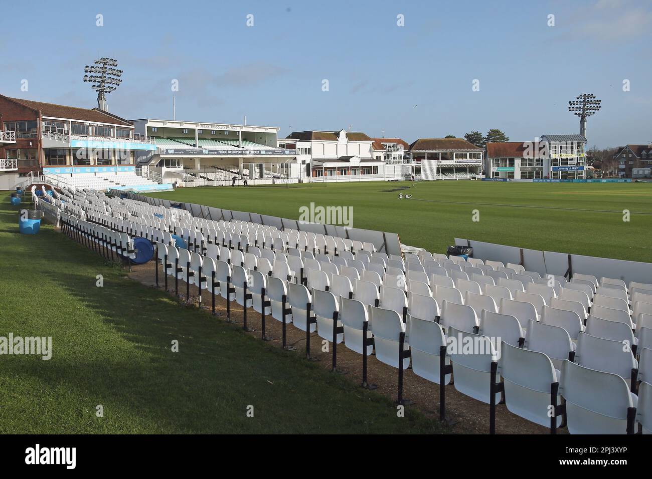 General view of the ground during Kent CCC vs Essex CCC, Friendly Match ...