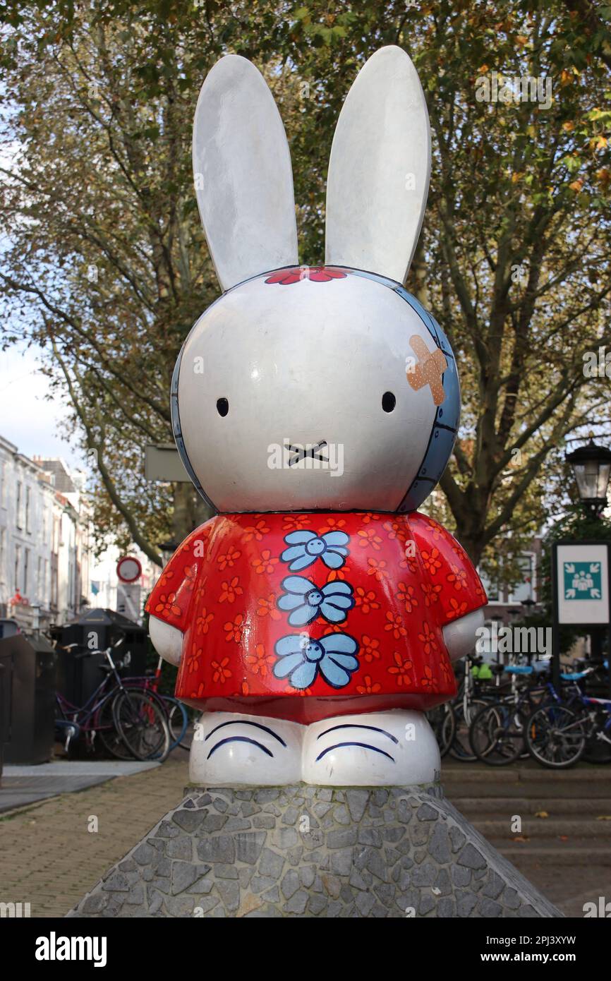 statue of Miffy by artist Dick Bruna on the Mariaplaats in Utrecht in ...