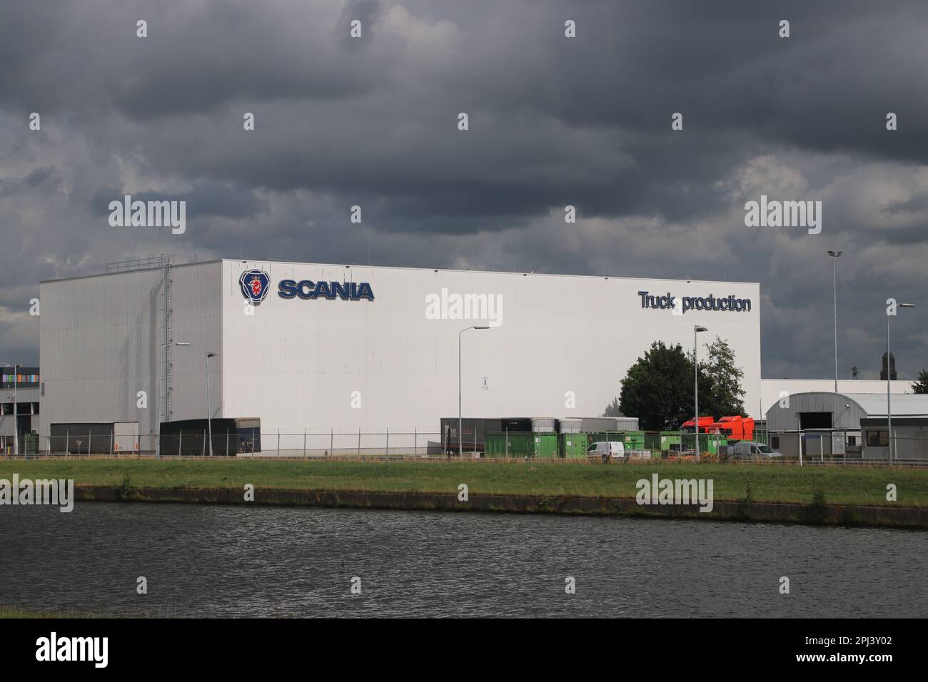 Scania Production factory in Zwolle, the largest assembly plant of the ...
