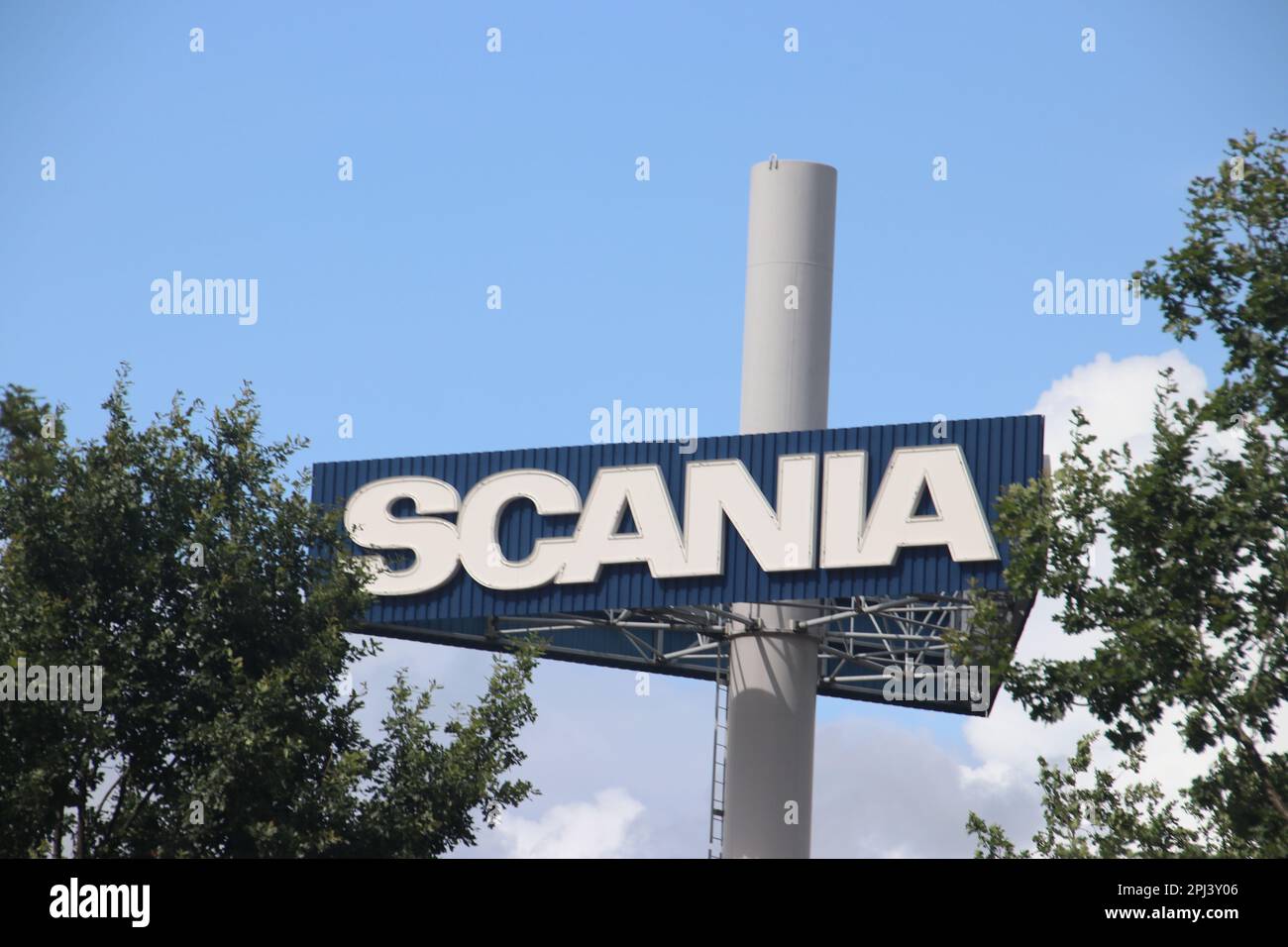 Scania Production factory in Zwolle, the largest assembly plant of the ...